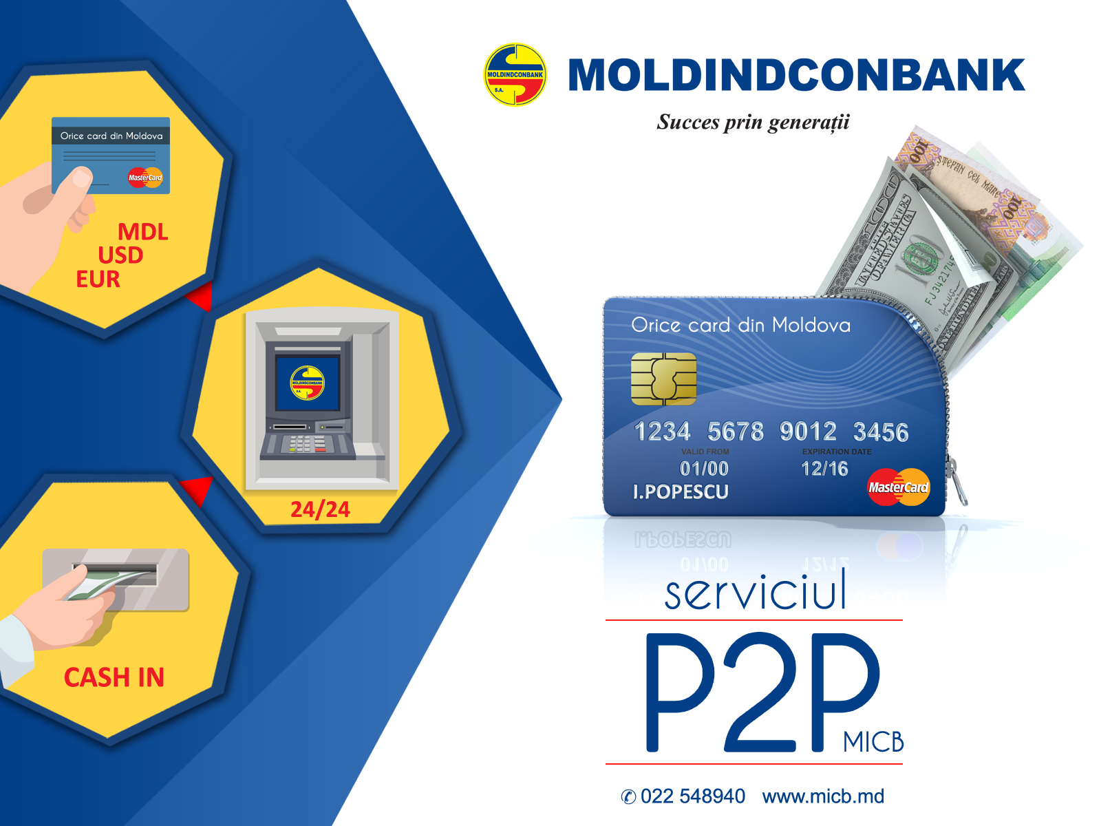 Un nou serviciu revoluţionar de la Moldindconbank şi MasterCard! – Bancamea